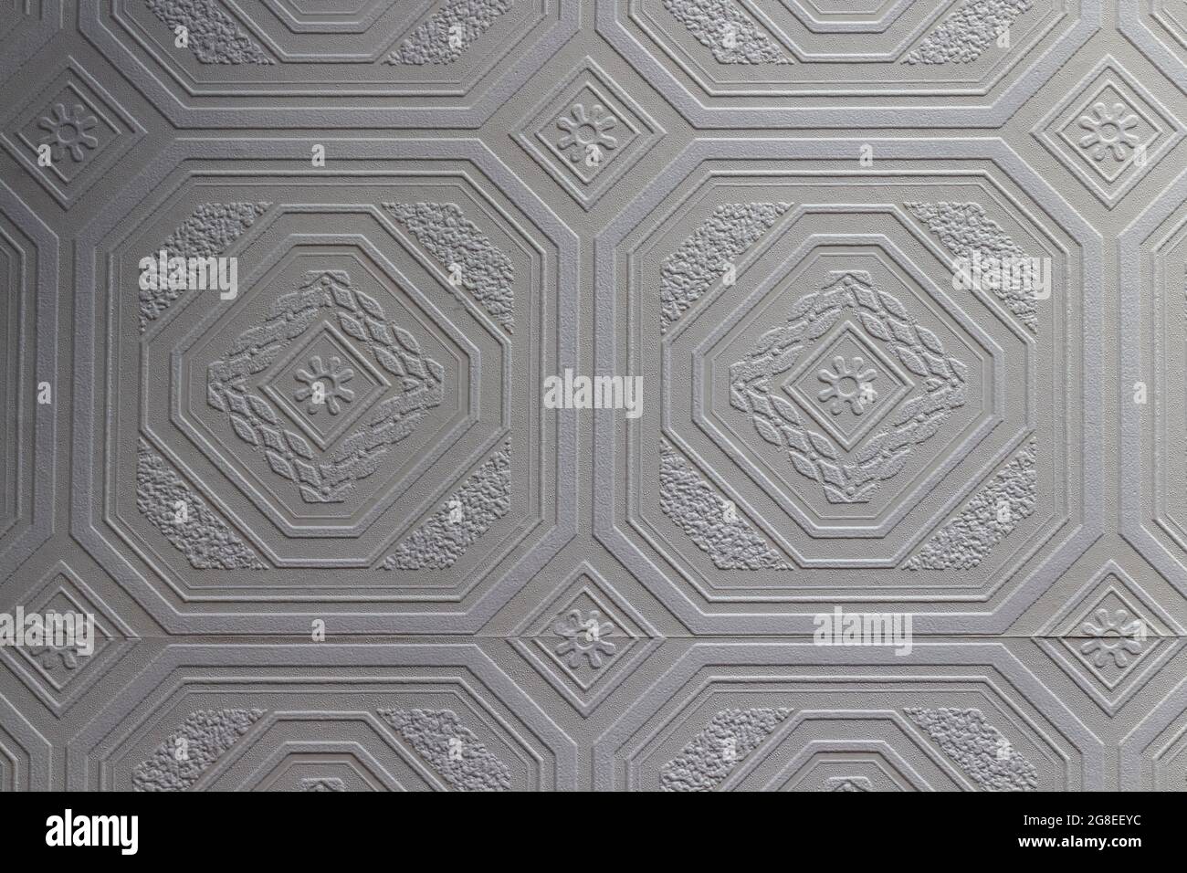 Textured white wallpaper in the form of squares as a background Stock ...