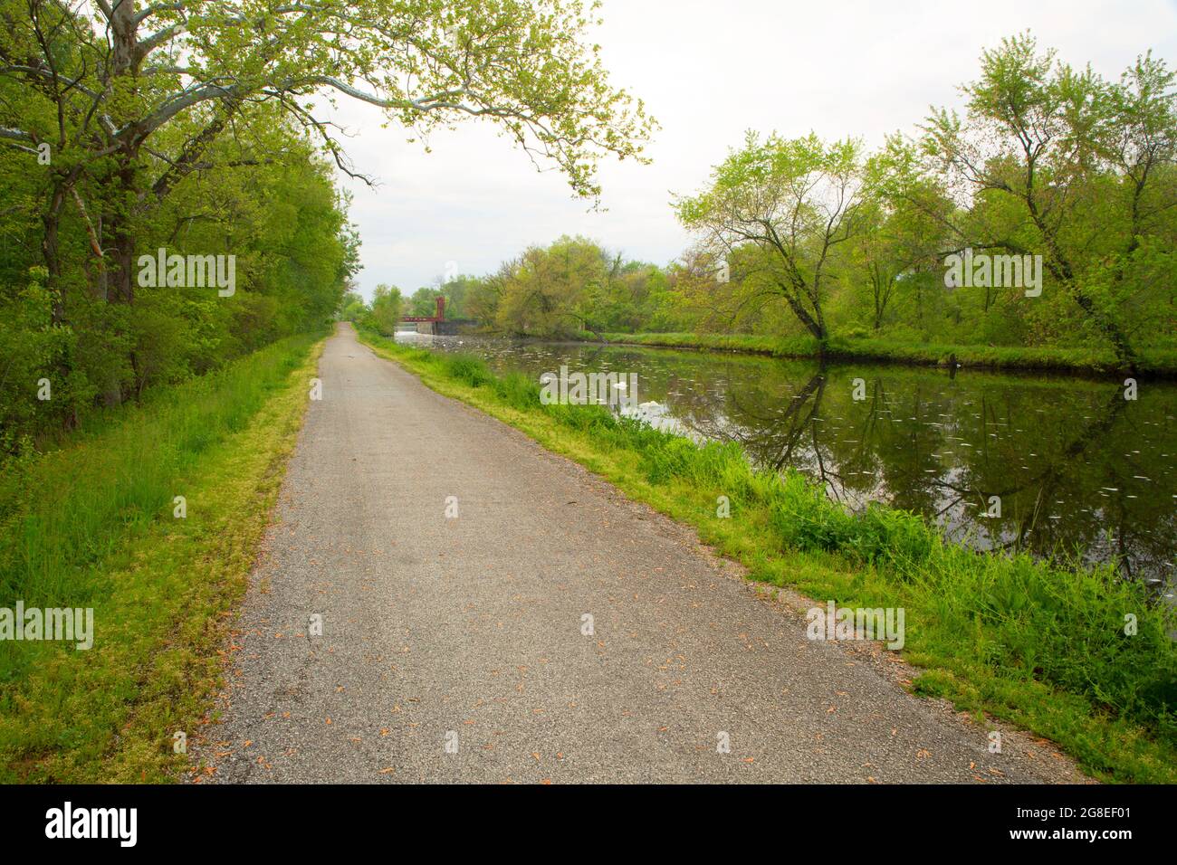 Hennepin Canal Trail, Hennepin Canal State Trail, Illinois Stock Photo ...