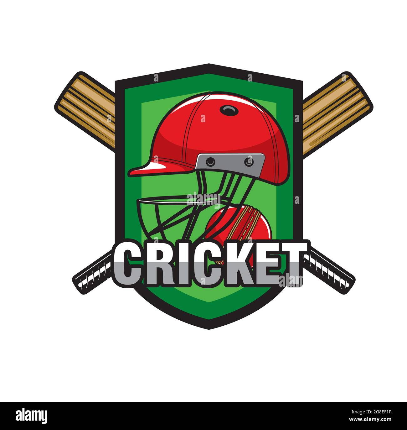 Cricket shield badge Cut Out Stock Images & Pictures - Alamy