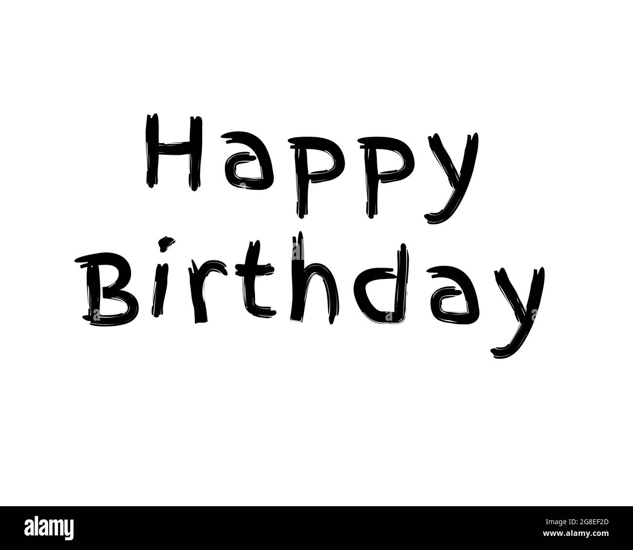 Happy birthday text art Stock Photo - Alamy