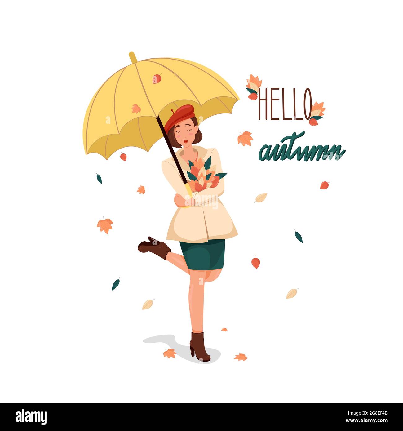 Happy man autumn style Stock Vector Images - Alamy