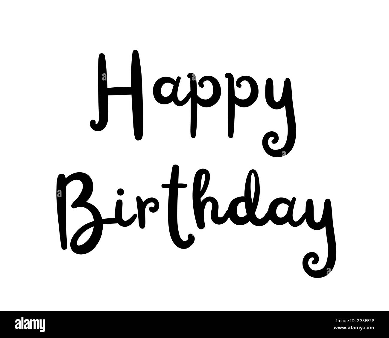 Happy birthday text art Stock Photo - Alamy