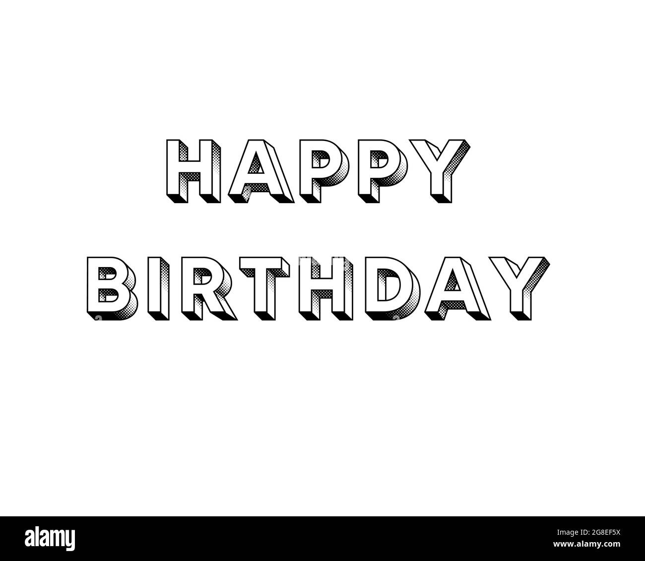 Happy birthday text art Stock Photo - Alamy