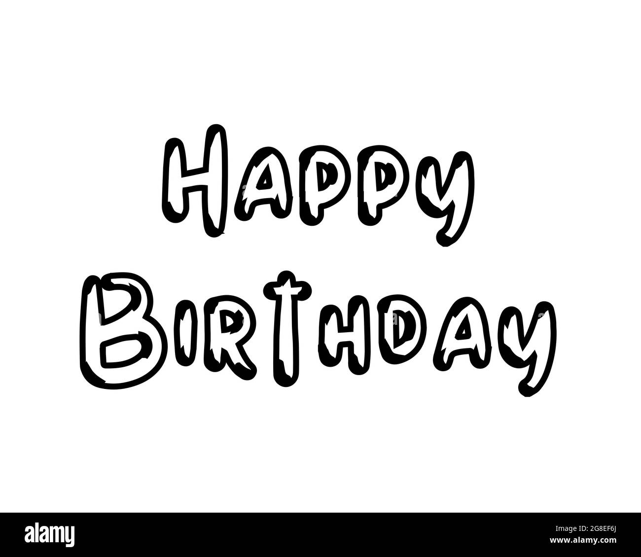 Happy birthday text art Stock Photo - Alamy
