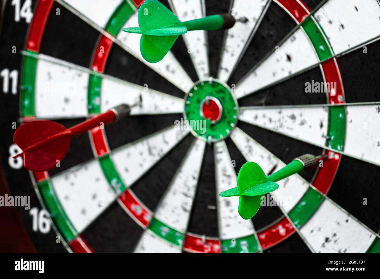 Close up of a dart board hi-res stock photography and images - Alamy