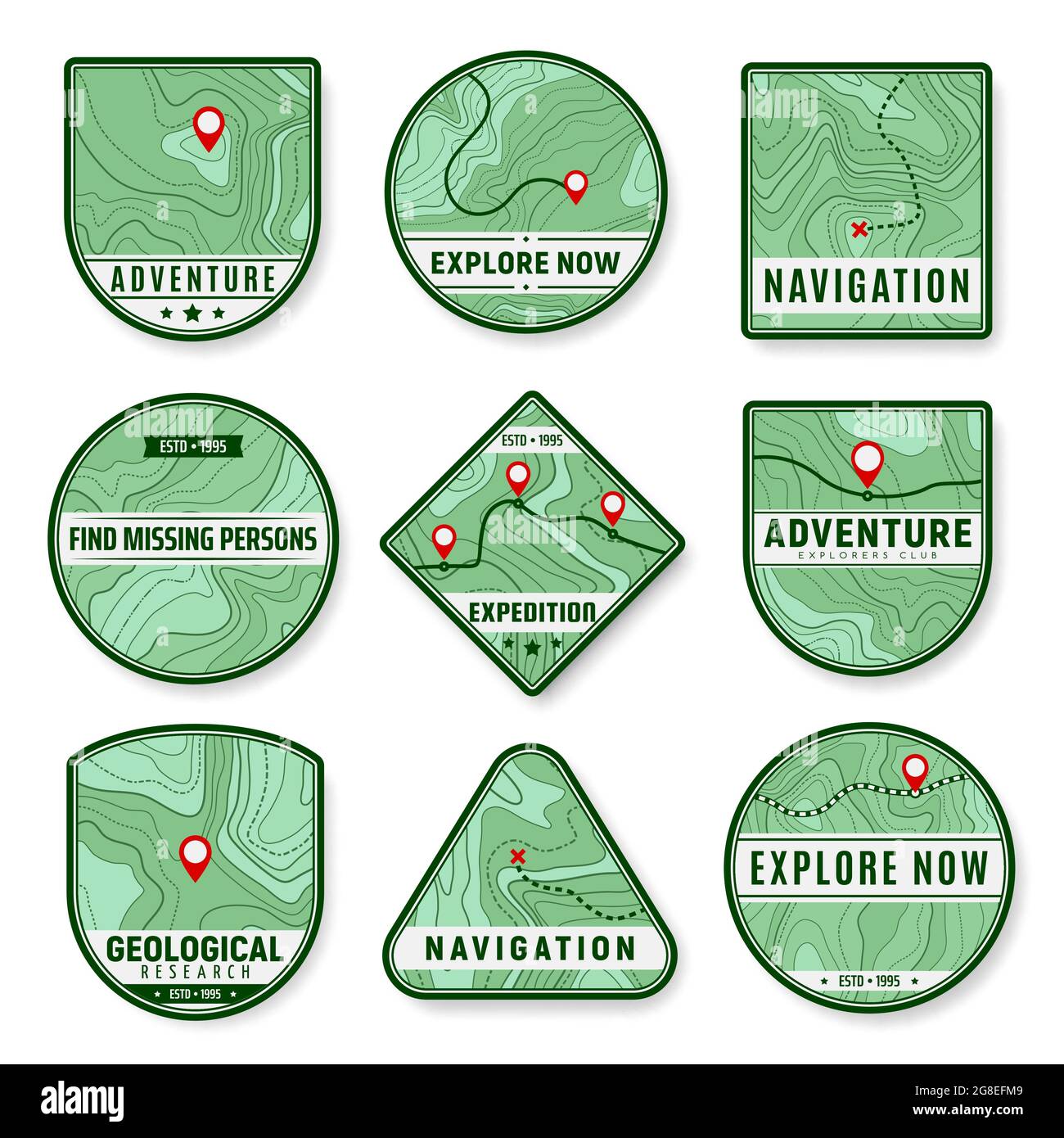 Earth map with location point marks hi-res stock photography and images ...