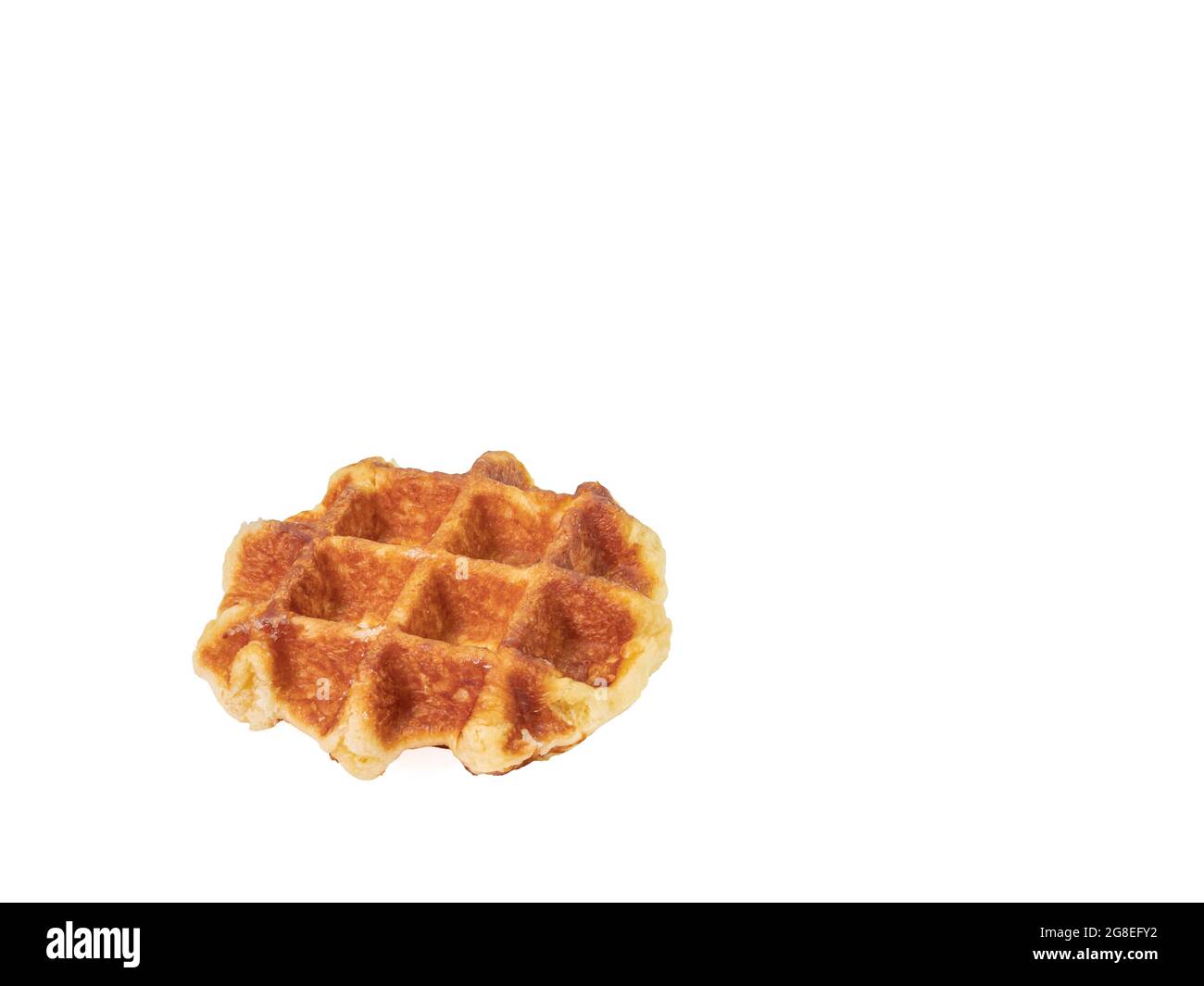 Round waffle, a close up of traditional homemade delicious crispy ...