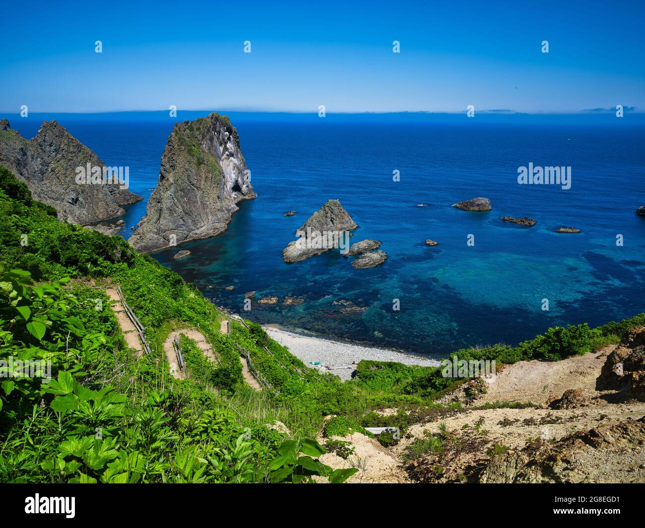 Shakotan hokkaido japan peninsula shimamui coast hi-res stock ...