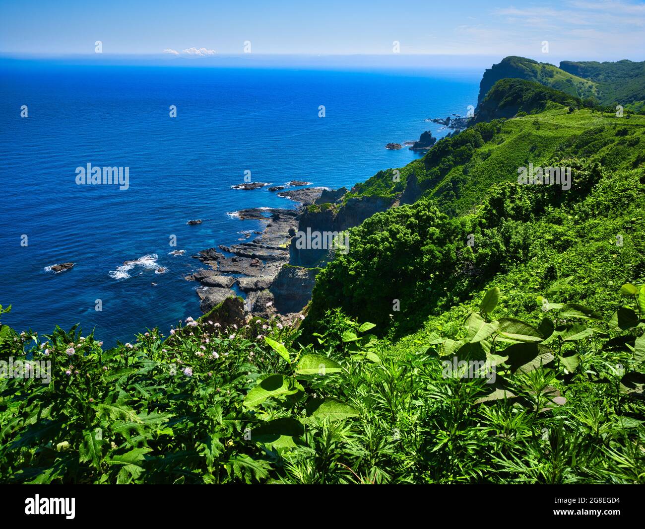 Shakotan hokkaido japan peninsula shimamui coast hi-res stock ...