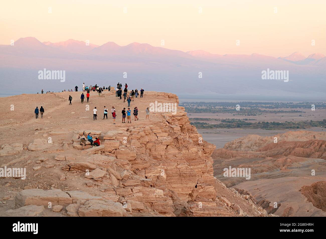 Group of Visitors on the Cliff Waiting for the Fantastic Sunset at ...
