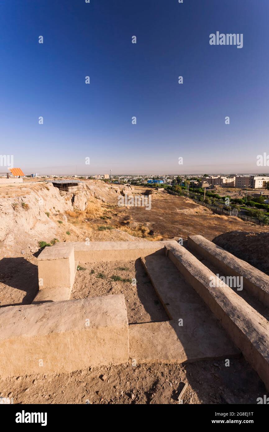Excavation site of ancient Ecbatana hill, Hamedan(Hamadan), Hamadan ...