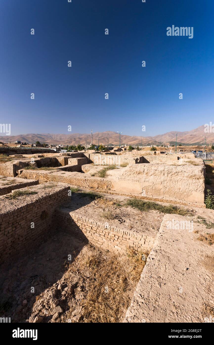 Excavation site of ancient Ecbatana hill, Hamedan(Hamadan), Hamadan ...