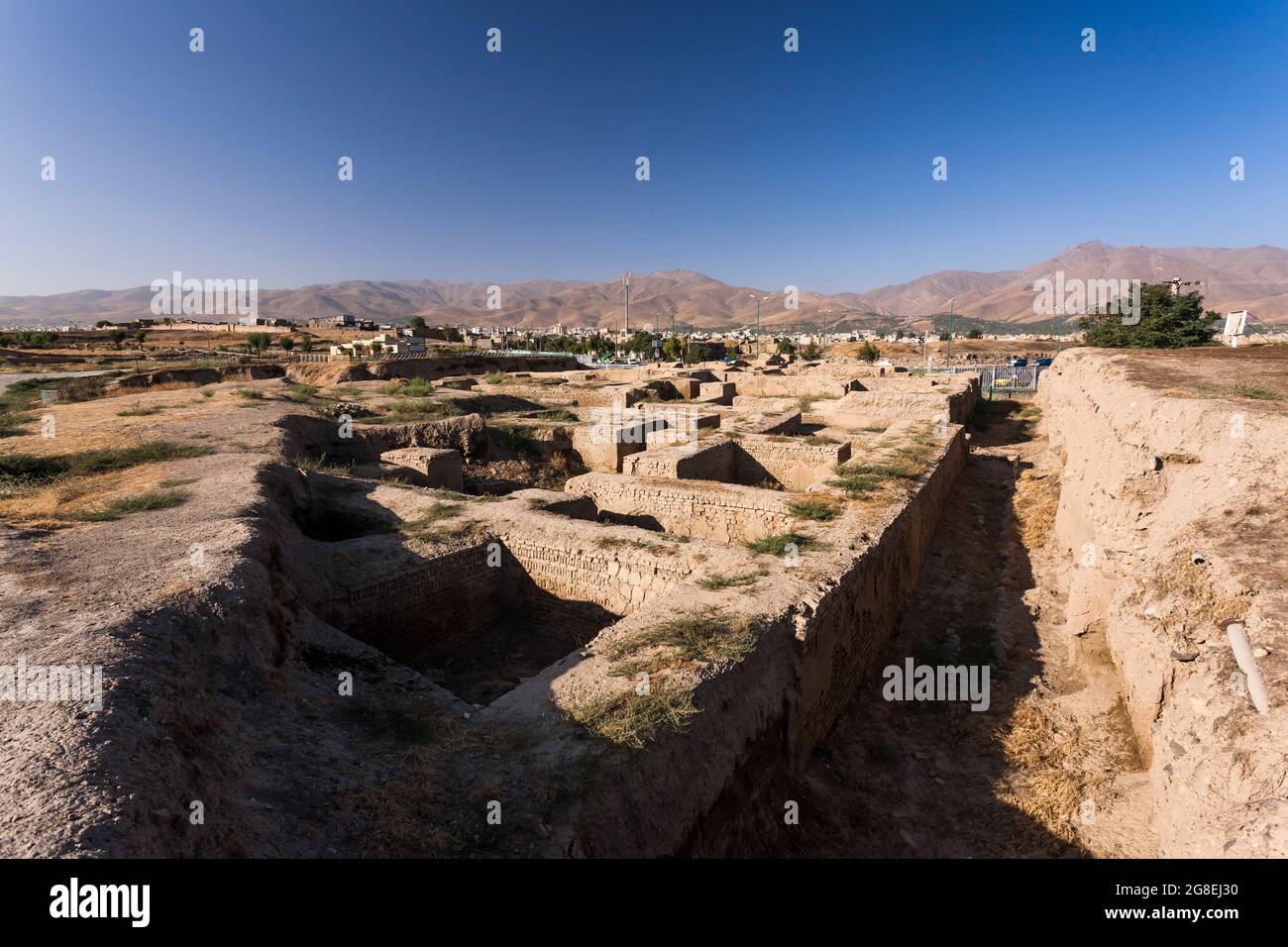 Excavation site of ancient Ecbatana hill, Hamedan(Hamadan), Hamadan ...
