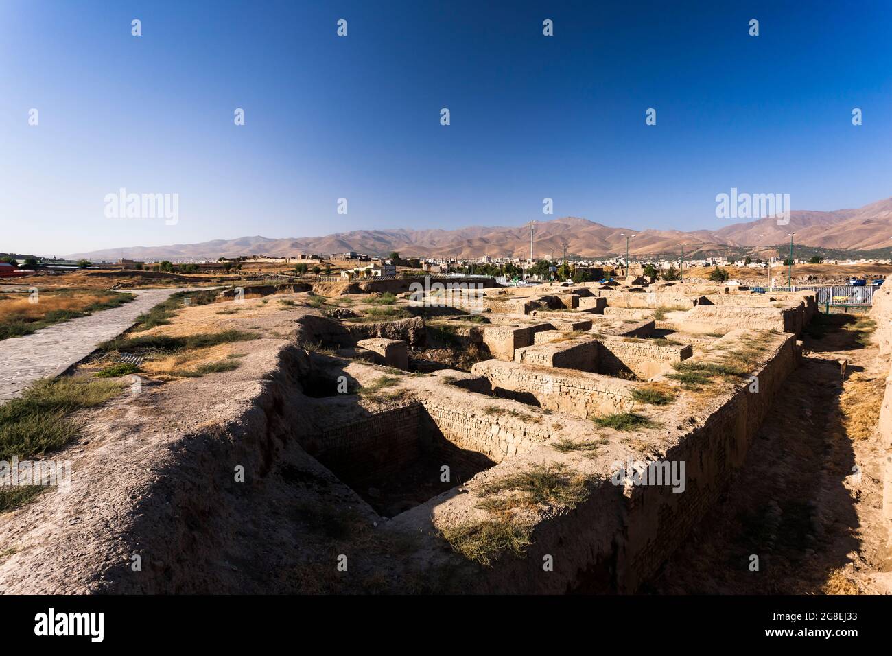 Excavation site of ancient Ecbatana hill, Hamedan(Hamadan), Hamadan ...