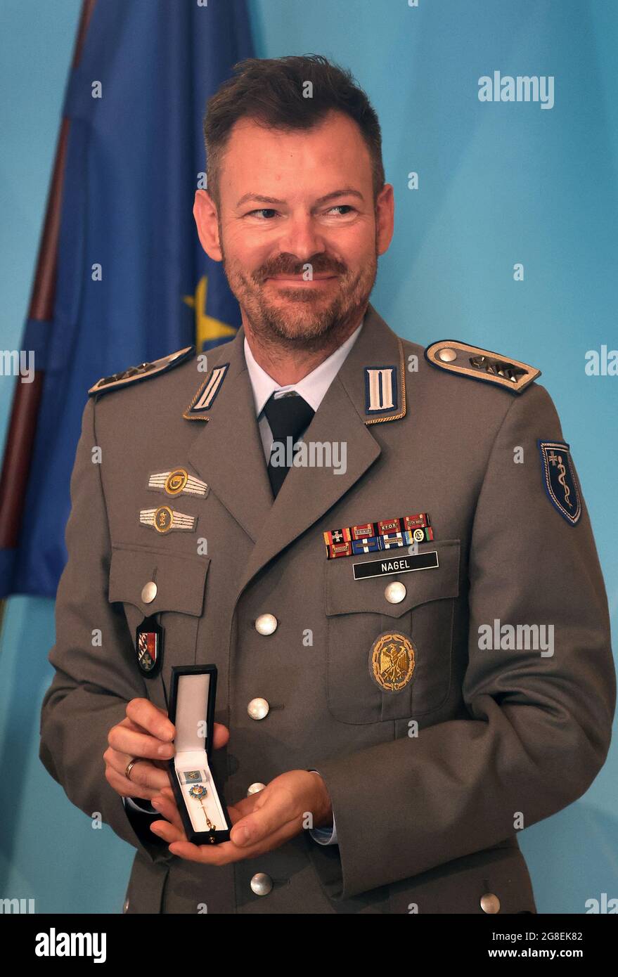 Munich, Germany. 19th July, 2021. Michael Nagel, Sergeant Major of the ...