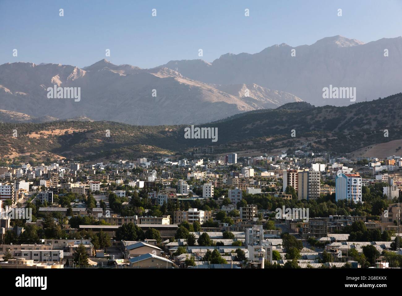 Cityscape of Yasuj on highland, Zagros mountains(Dena range), Yasuj ...