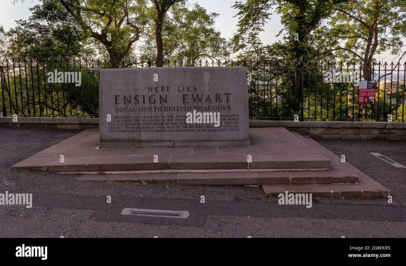 War Memorial in remembrance of Ensign Ewart on Edinburgh Castle ...