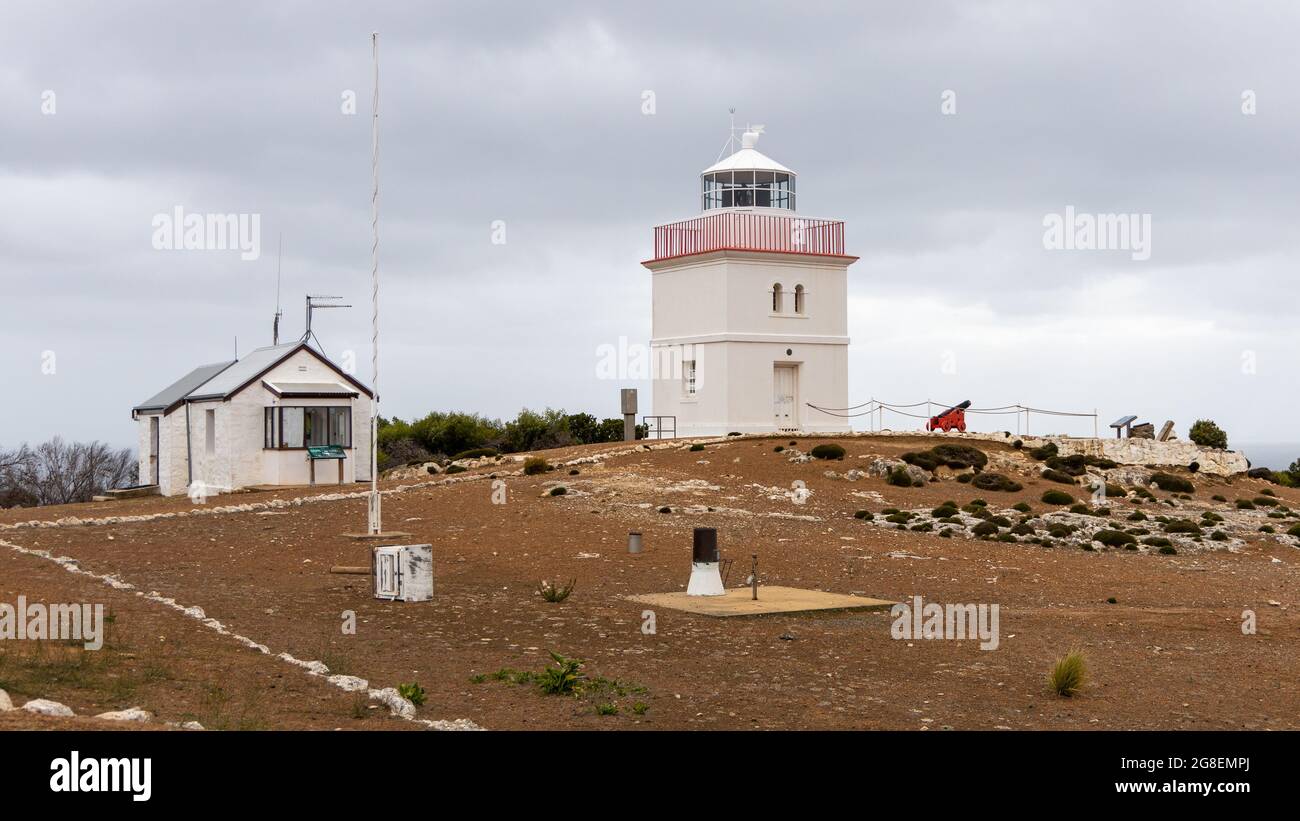 Cape Borda lighthouse and keepers quarters on Kangaroo Island South ...