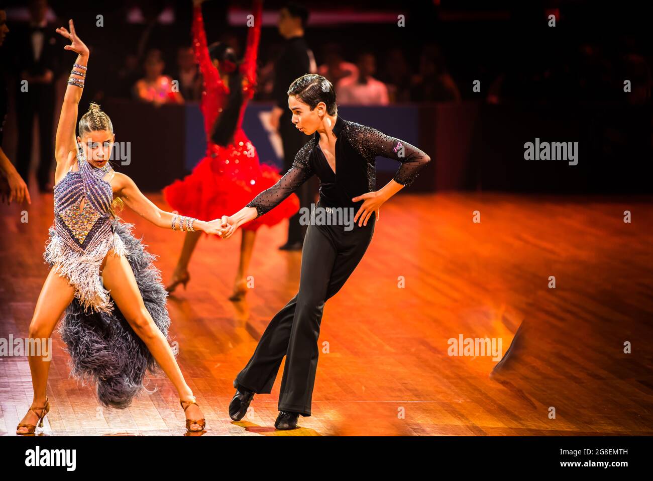 Australian Junior Latin dancers Yoni Herz and Gisele Messina perform ...