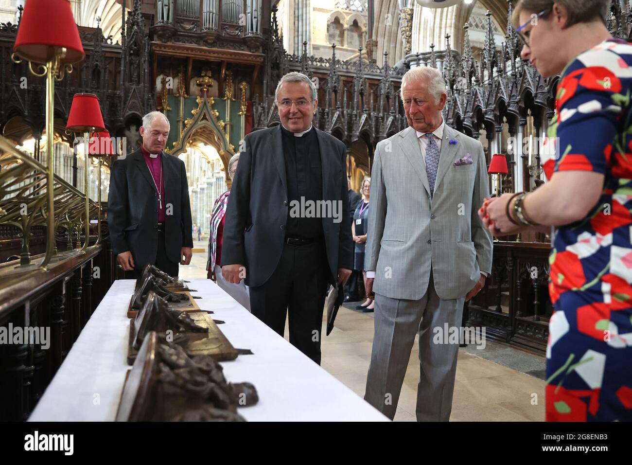 The Prince of Wales is taken on a tour of some of the Cathedral's ...