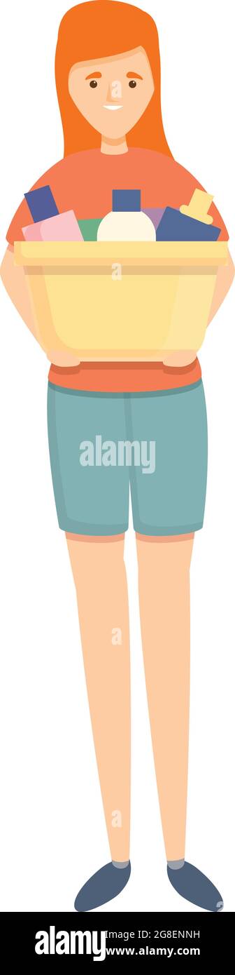 Cleaner box icon cartoon vector. Wash household. Mom housework Stock ...