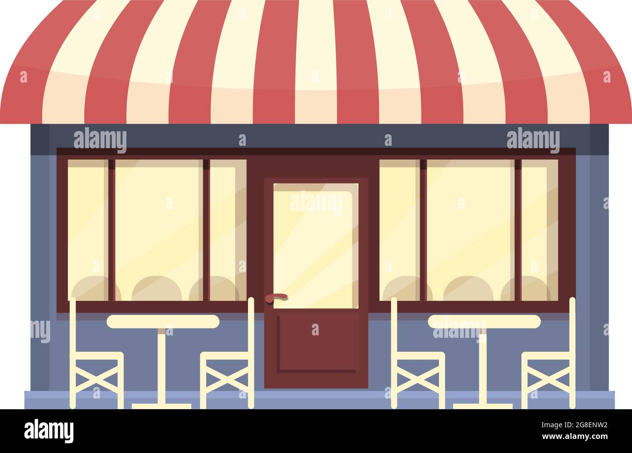 Street coffee cafe icon cartoon vector. Restaurant shop. Cafeteria ...