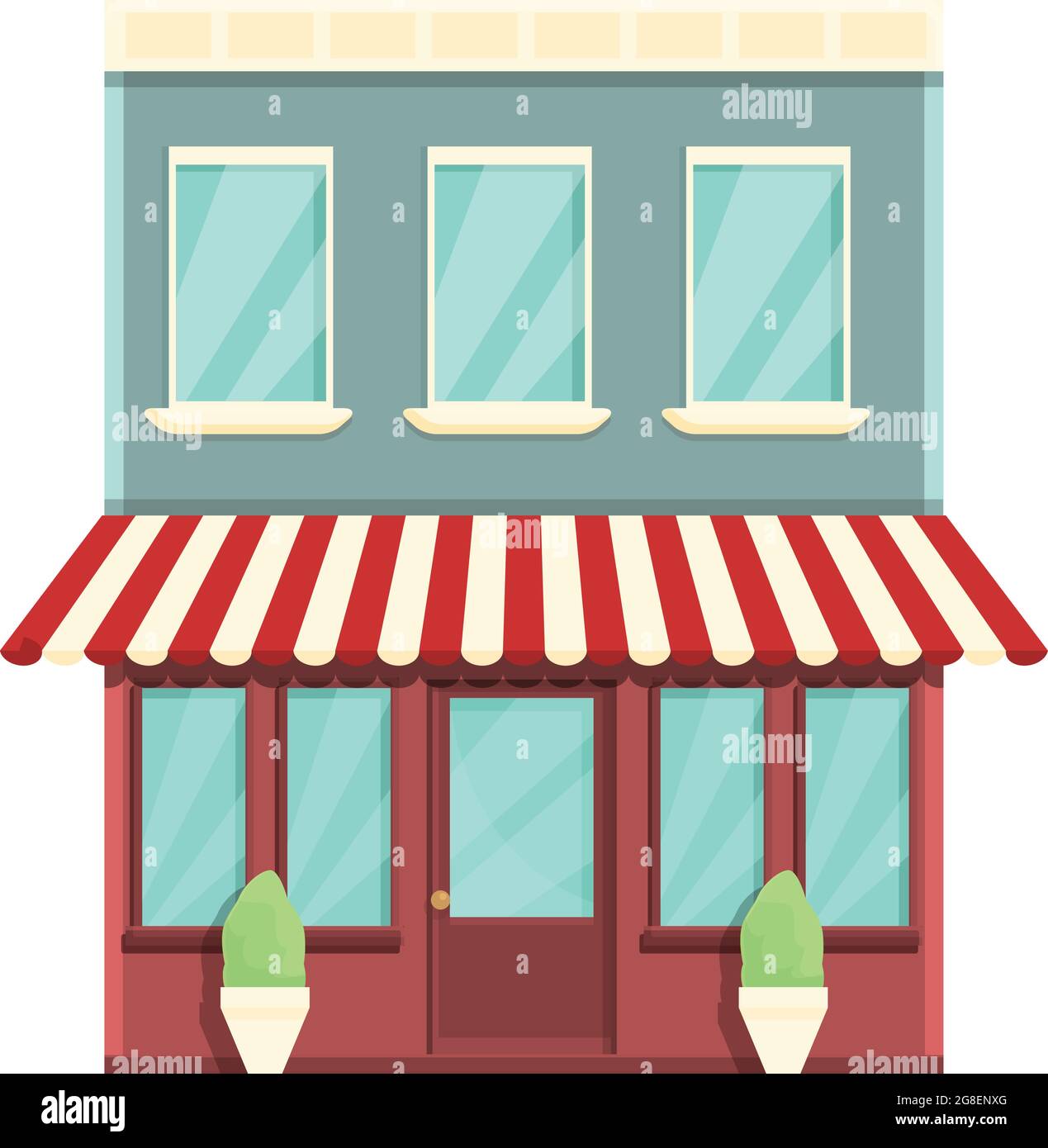 Cafe Building Cartoon