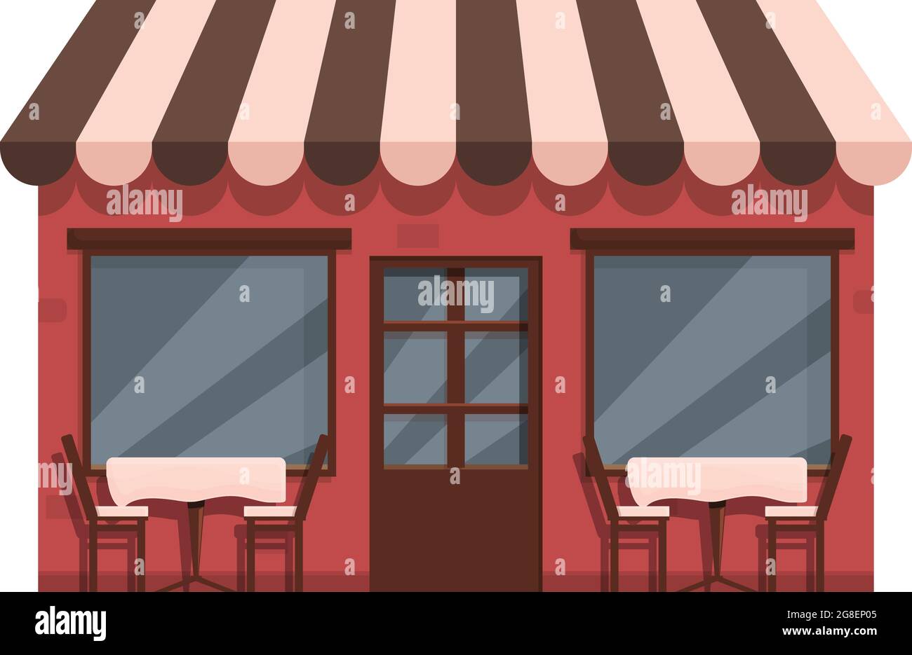 Business owner outside shop Stock Vector Images - Alamy