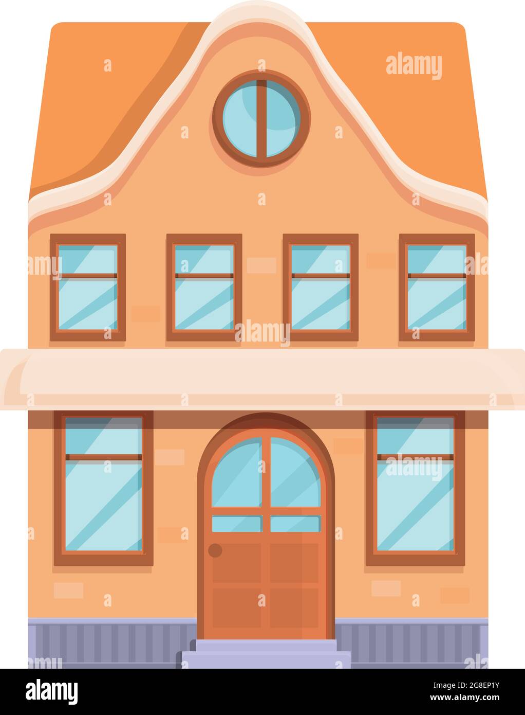 Street cafe house icon cartoon vector. Coffee shop. Business store ...