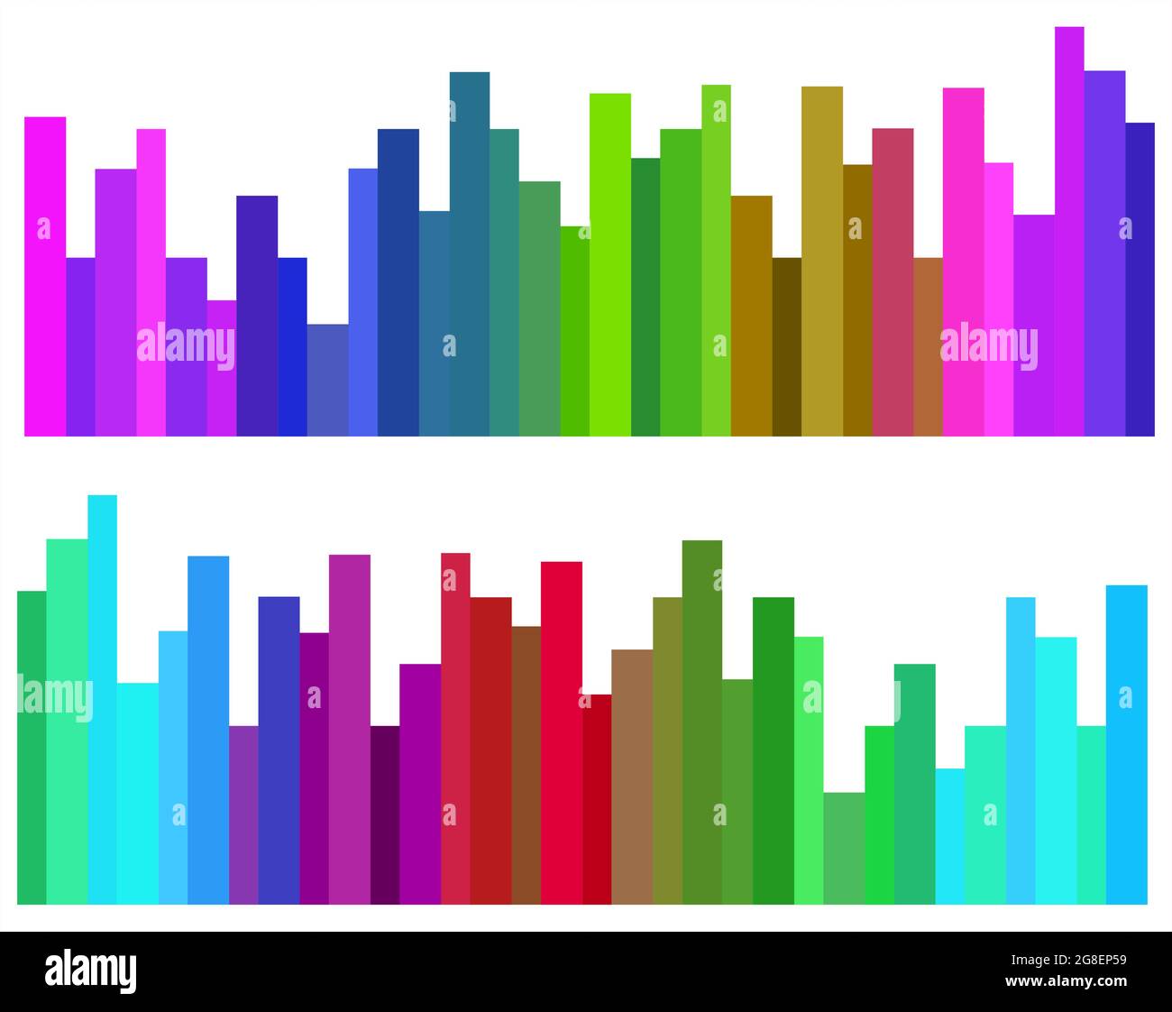 Colorful equilizer vertical bars for audio spectrum graphical ...