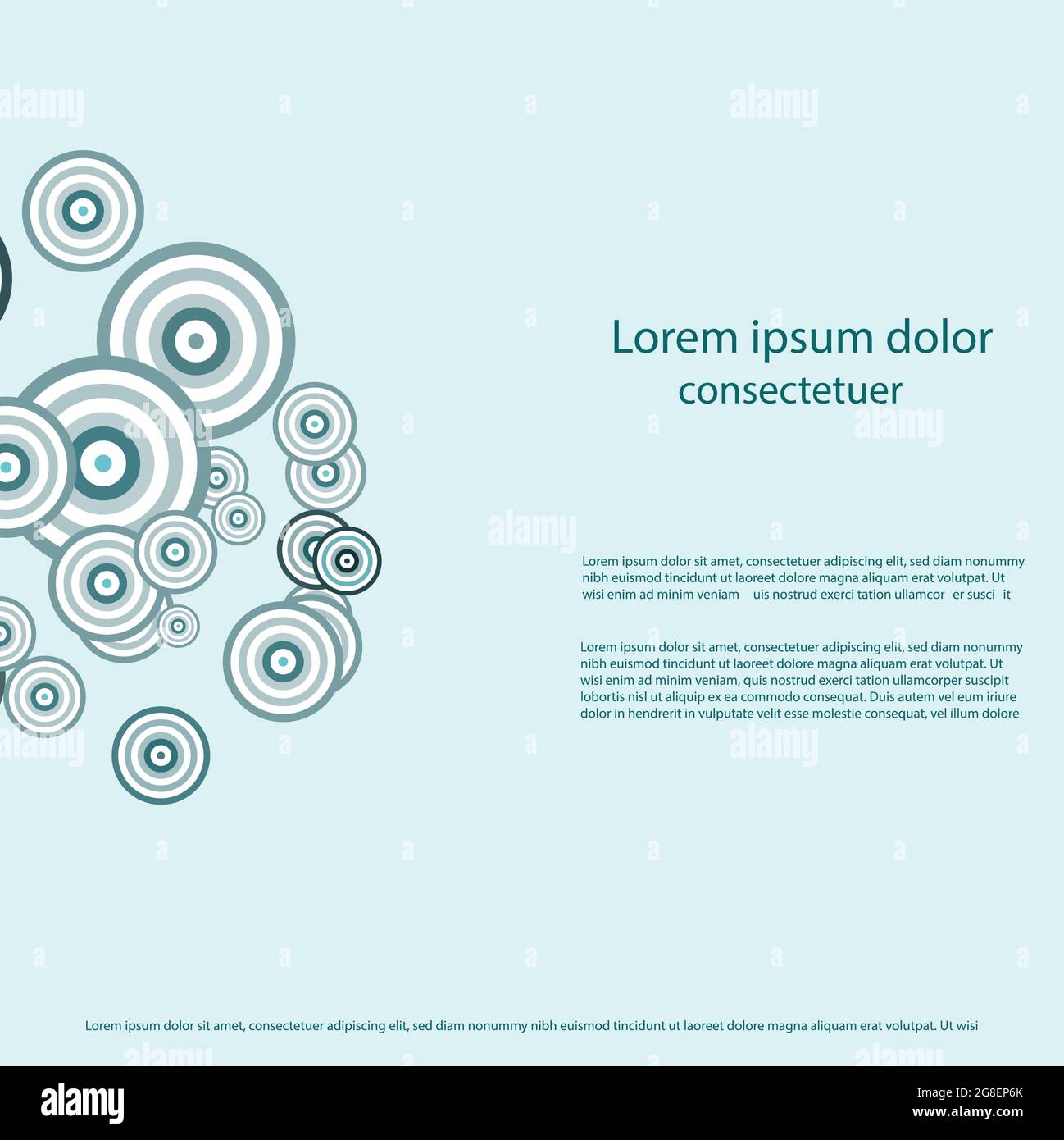 Light turquoise color abstract circle design set on the business ...