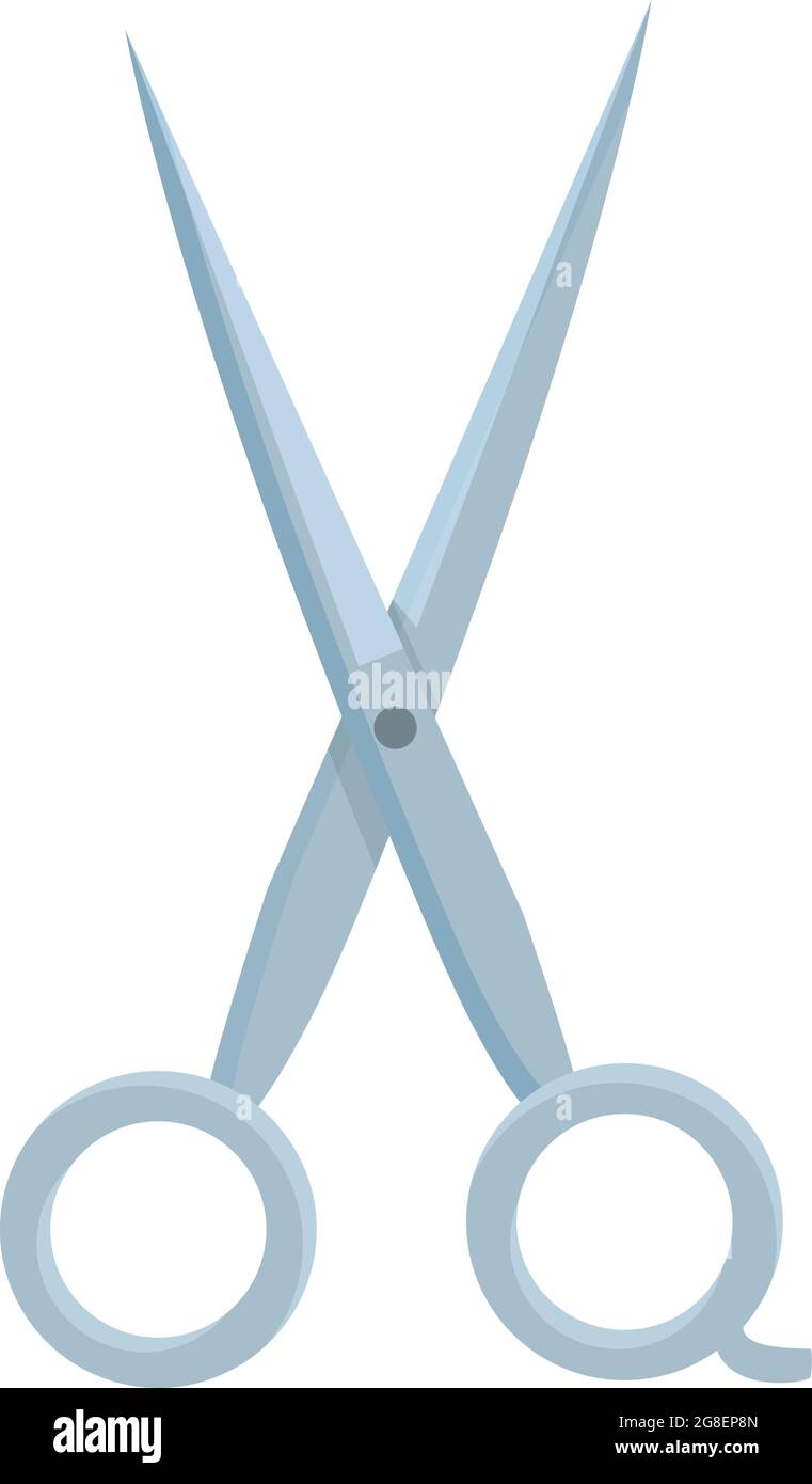 Hair scissors icon cartoon vector. Haircut stylist. Barber salon cut ...