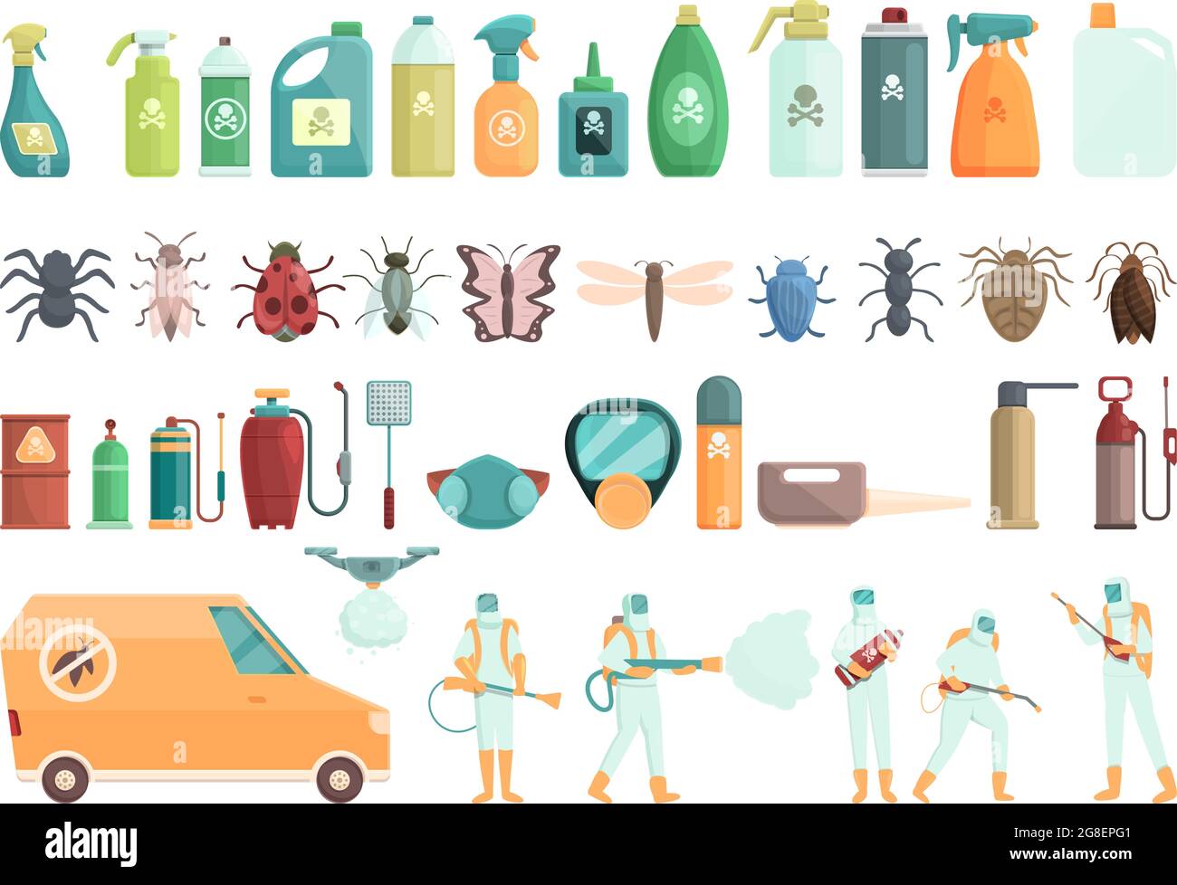 Chemical control icons set cartoon vector. Quality test. Water safety ...