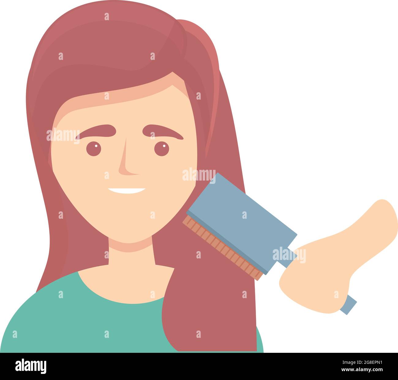 Woman hair care icon cartoon vector. Girl hairstyle. Female shampoo ...