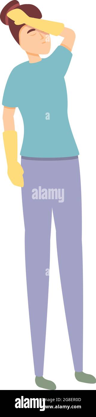Tired mother with baby computer Stock Vector Images - Alamy