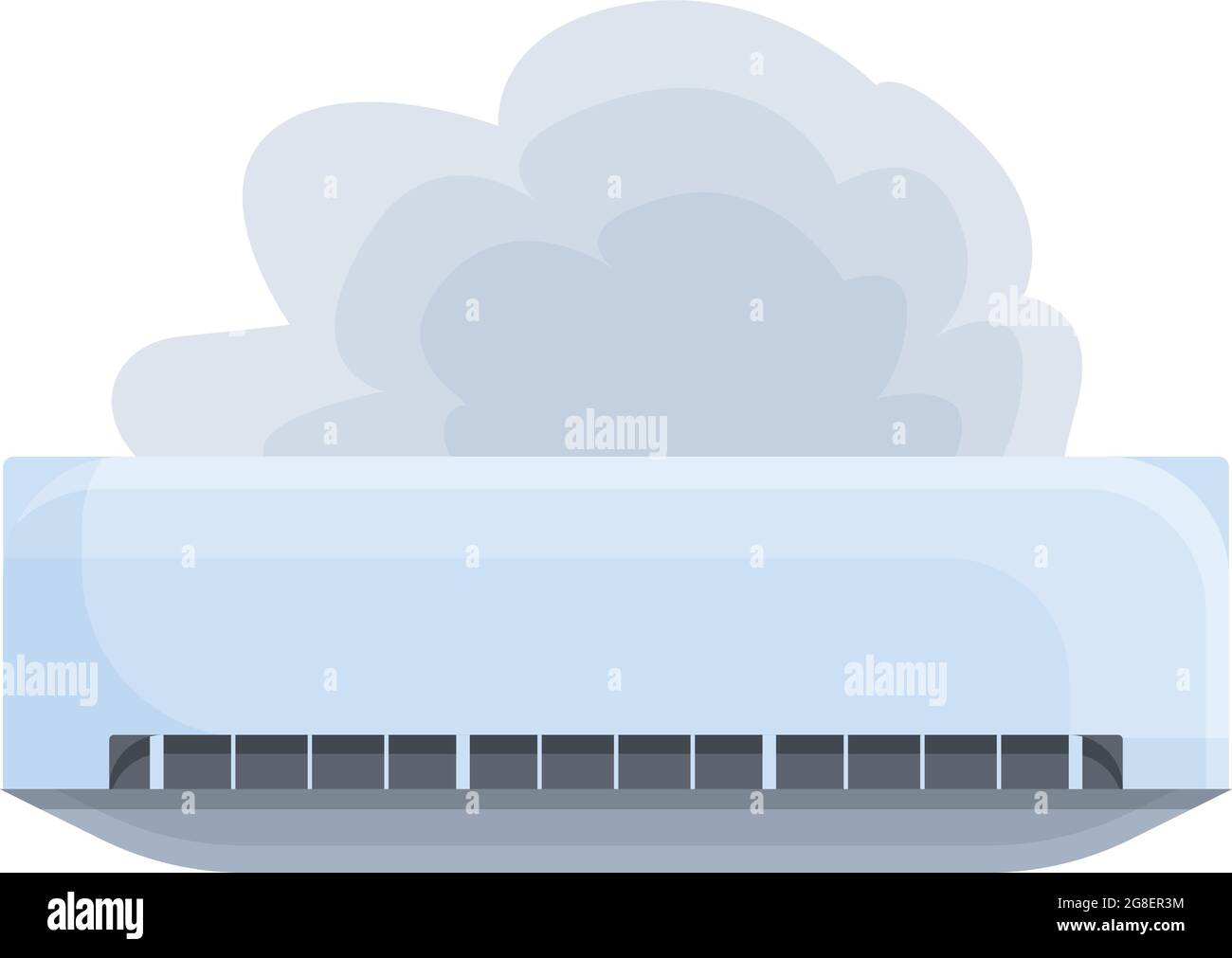 Broken air conditioner unit icon cartoon vector. Repair cooling. Home ...