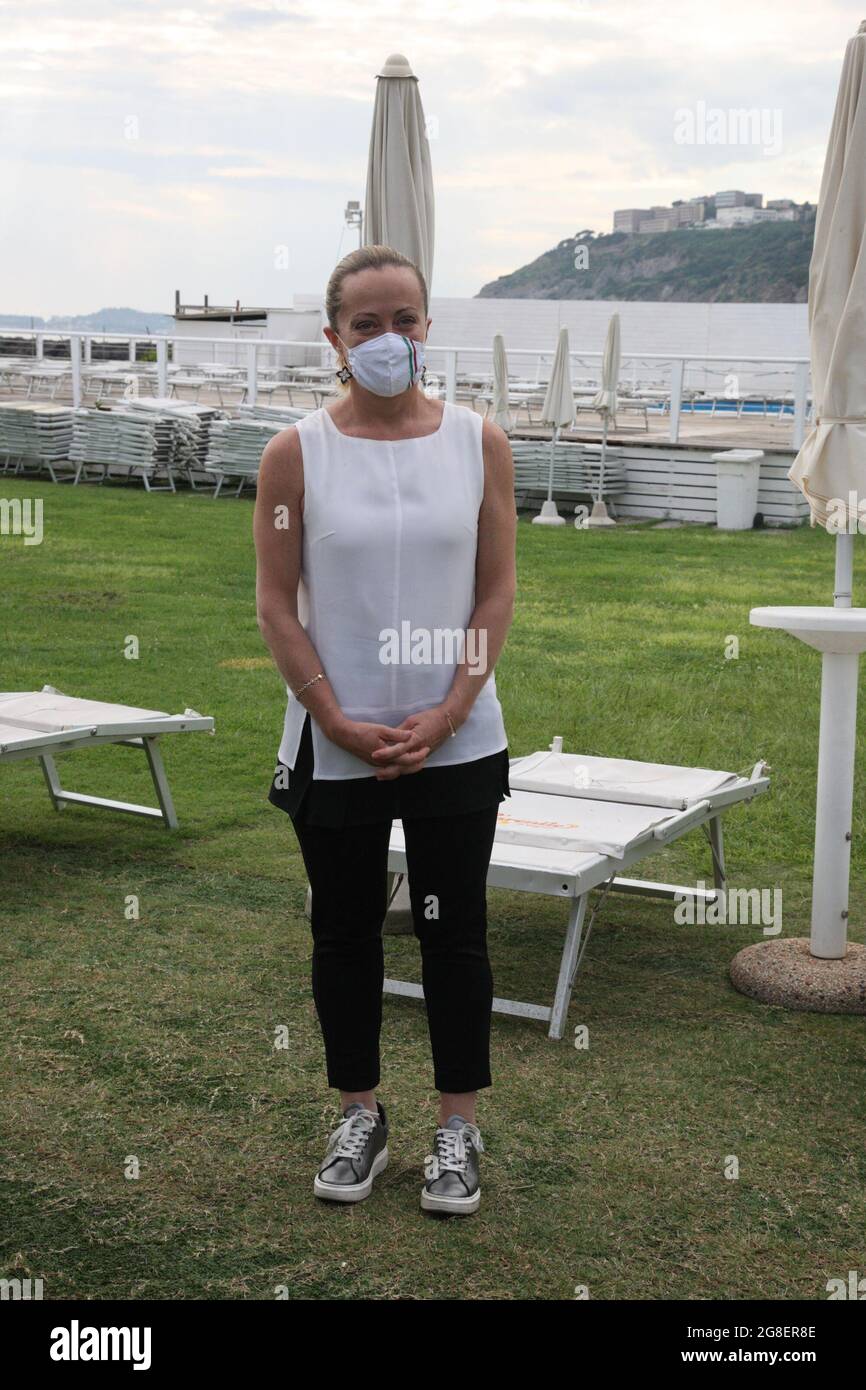 The president of FRATELLI D'ITALIA, Giorgia Meloni, attend the book ...