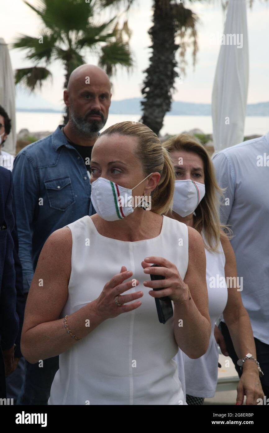 The president of FRATELLI D'ITALIA, Giorgia Meloni, attend the book ...