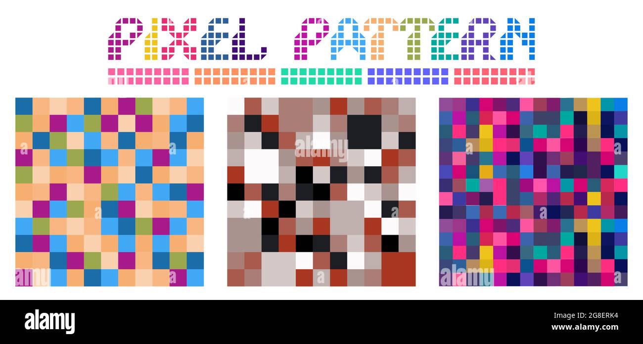 Pixel pattern abstract mosaic background for website, card, poster ...