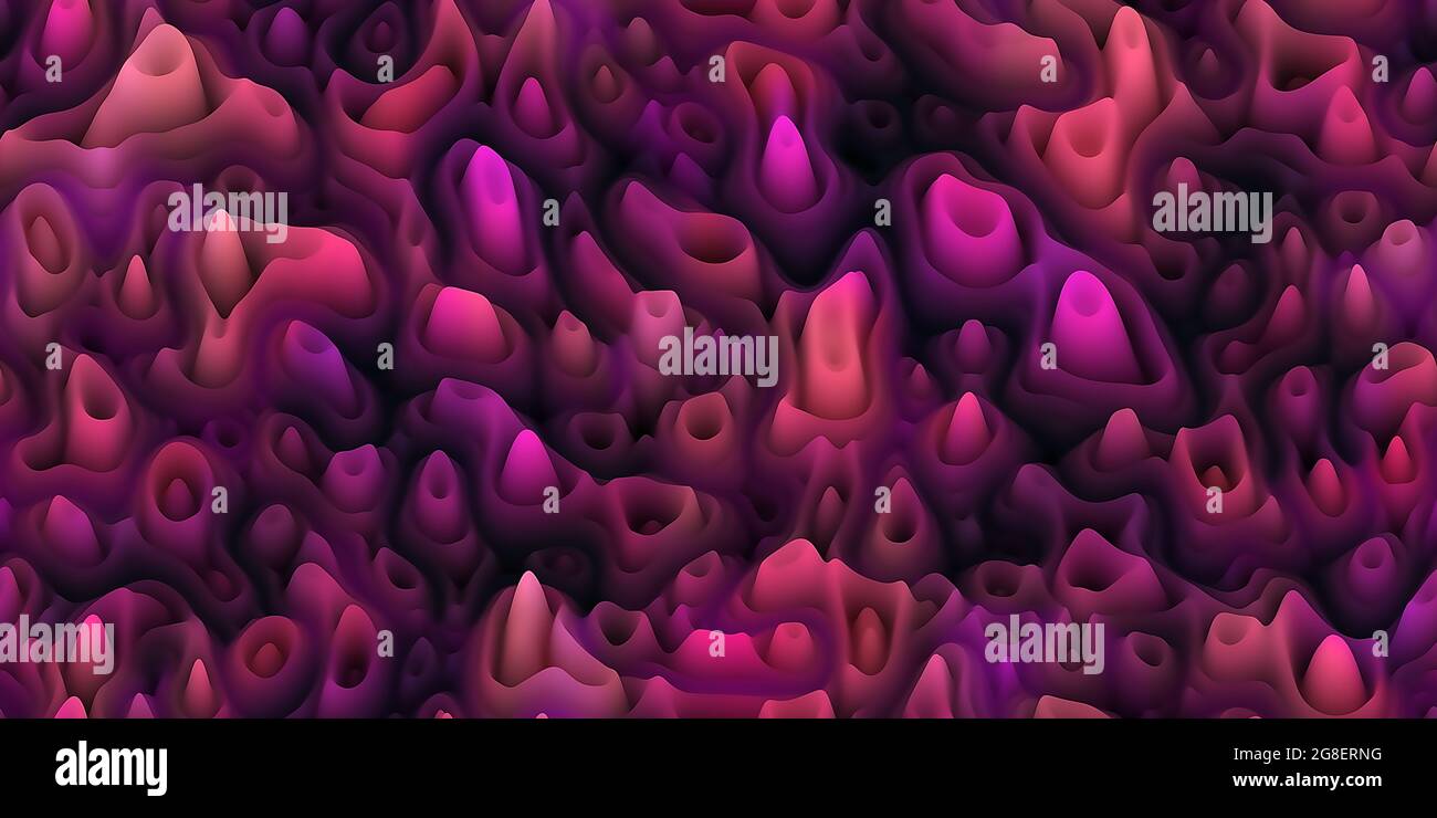 Abstract seamless texture of smooth waxy spikes like melted wax or ...