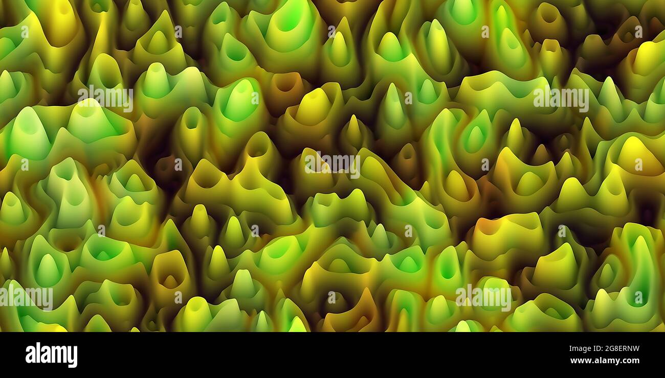 Abstract seamless texture of smooth waxy spikes like melted wax or ...