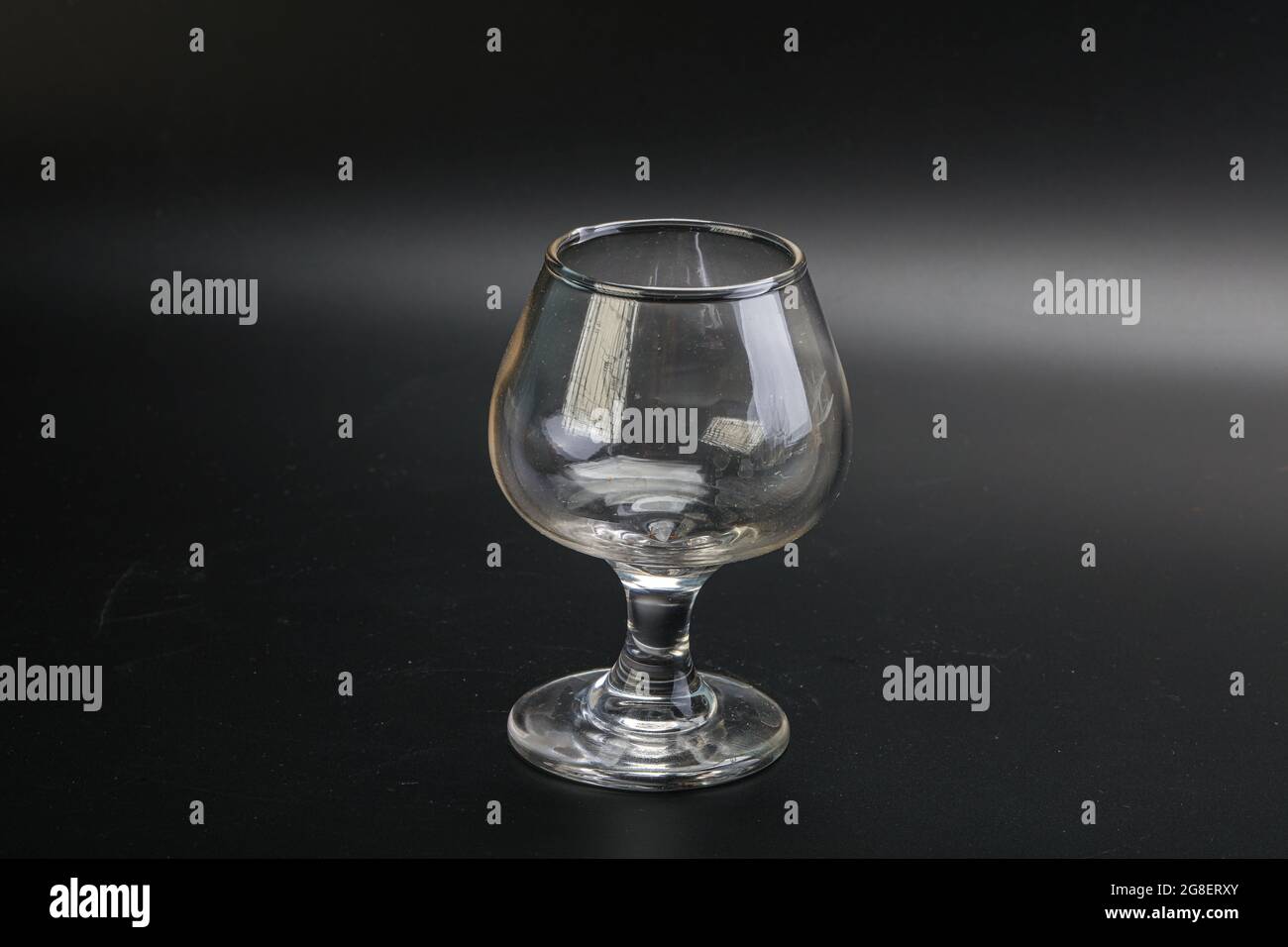 Empty glass for vine or water isolated Stock Photo - Alamy
