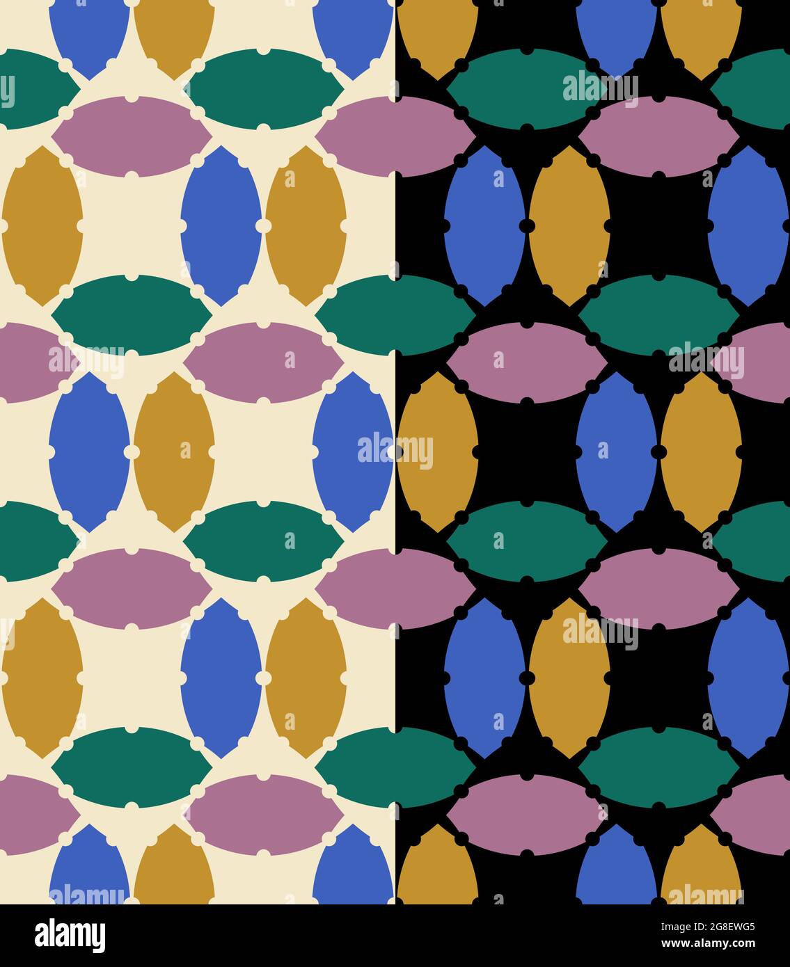 Geometrical ellipse optical illusion seamless pattern. Unusual shapes ...