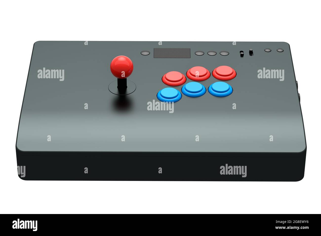 Vintage arcade stick with joystick and tournament-grade buttons on ...