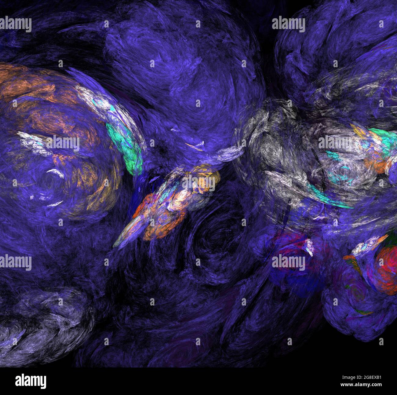 image of one Illustration of digital fractal Stock Photo - Alamy