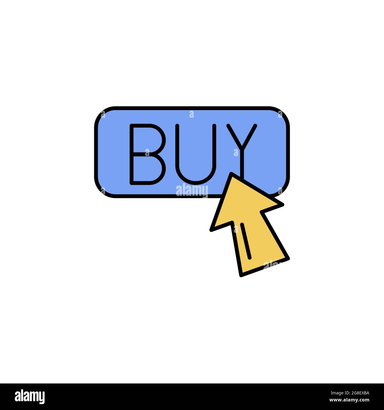 E Commerce Button Arrow Color Vector Icon Stock Vector Image And Art Alamy