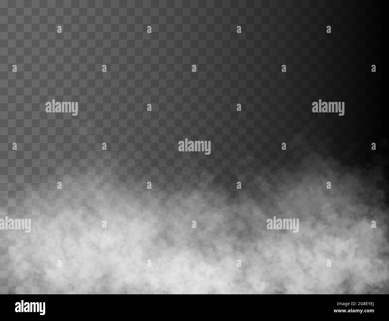 Fog or smoke isolated transparent special effect. White vector ...