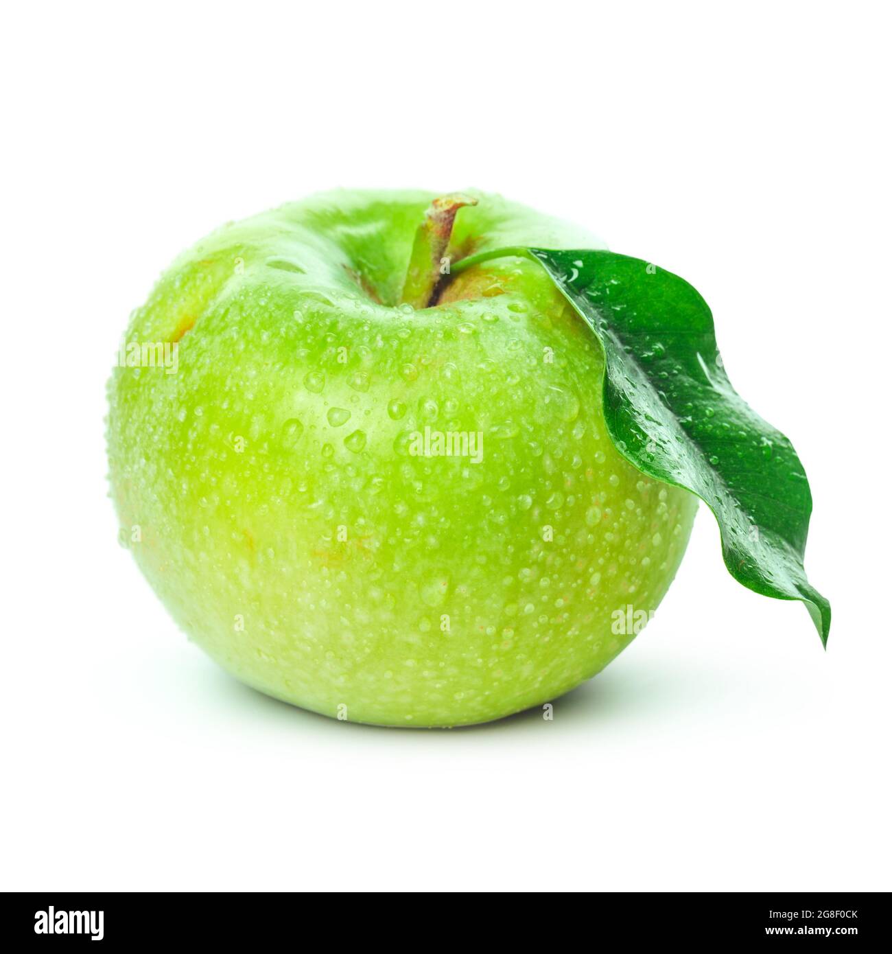 Fresh Green Apple Isolated on White Background Stock Photo - Alamy