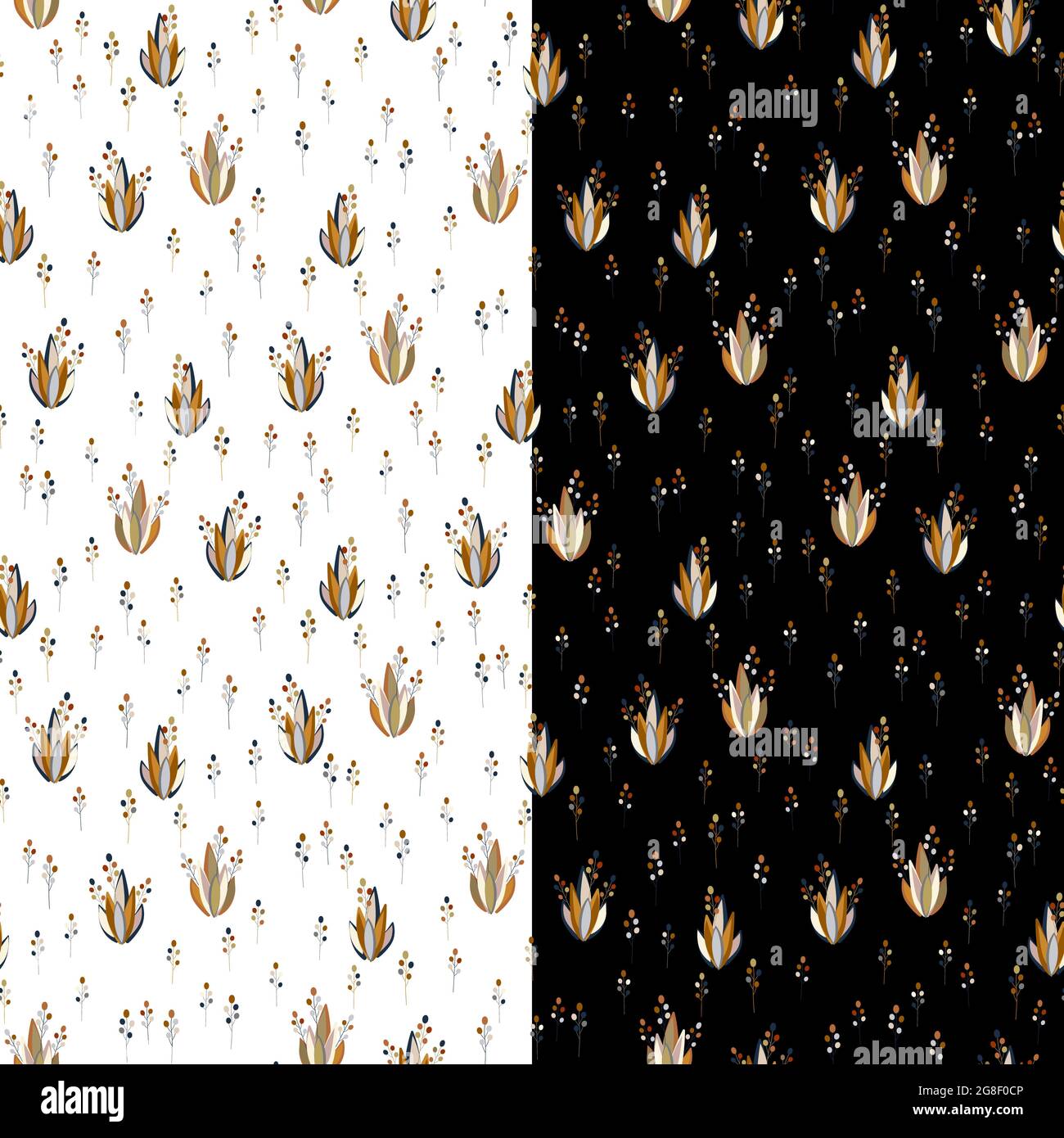 Black and white stripes plant pattern. Bush and leaves Stock Photo - Alamy