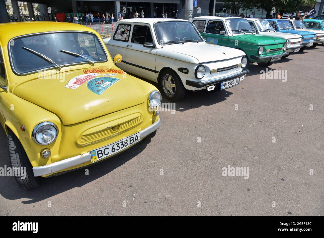 KYIV, UKRAINE - JULY 17, 2021 - The show of 1960-1994 ZAZ cars held to ...